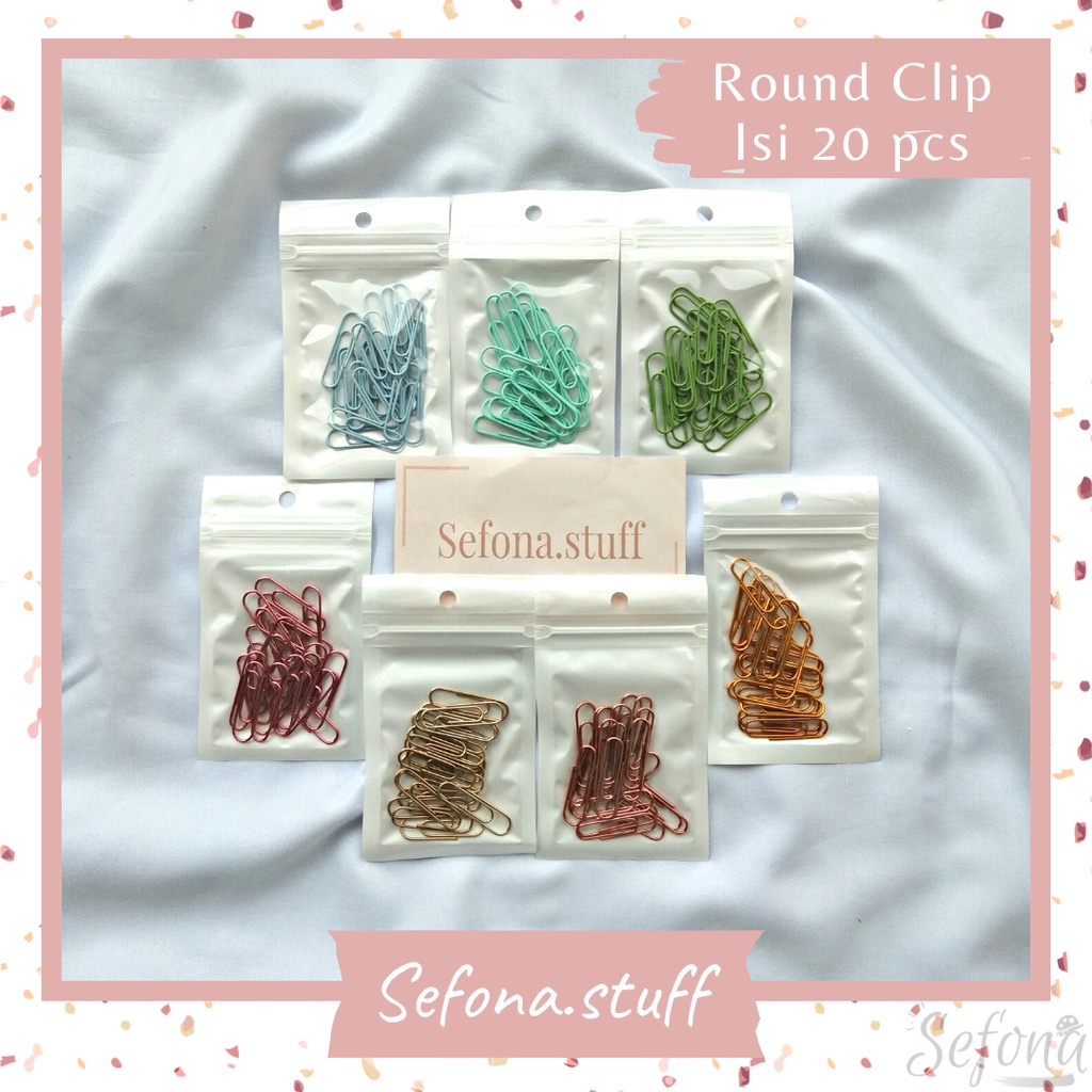Jual 20 pcs Round / Paper Clip / Binder Clip / Klip / Penjepit Kertas ...