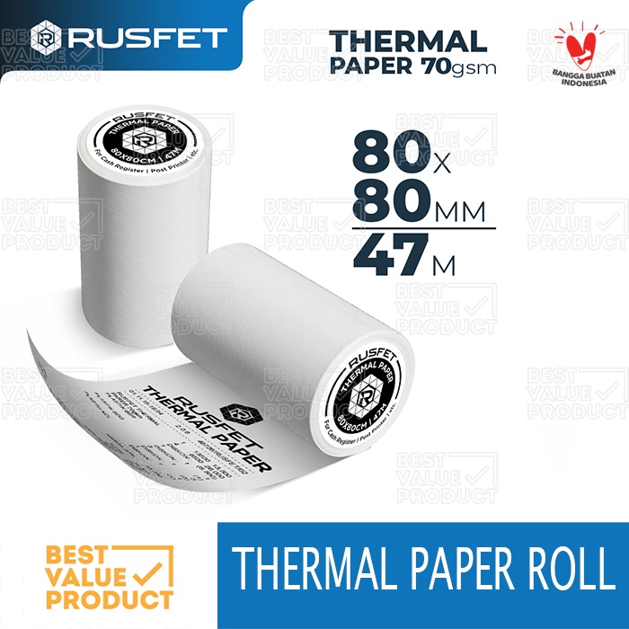Jual Thermal Paper 80 x 80 / Kertas Struk Thermal 80x80 | Shopee Indonesia
