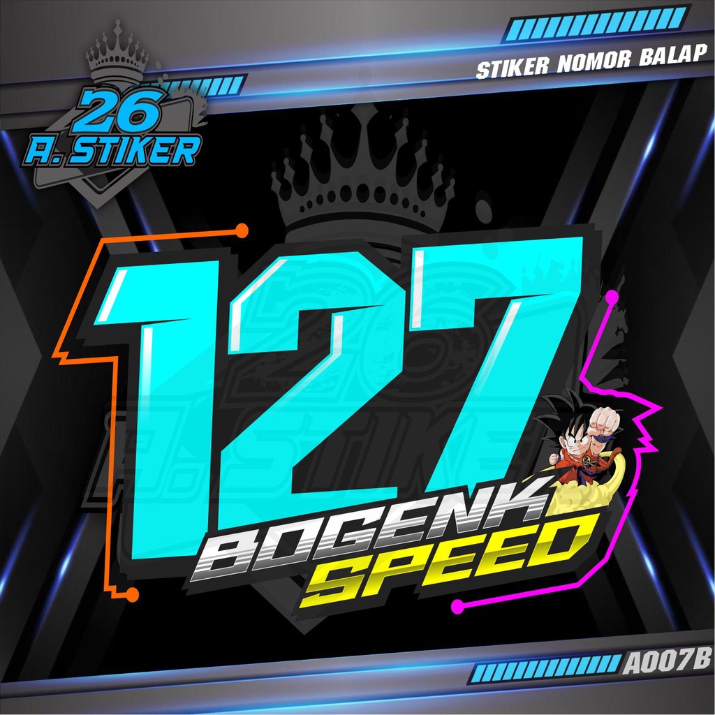Jual Stiker Racing nomor balap All motor,helem dll. Custom Bisa Request ...