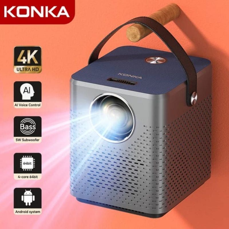 Jual KONKA H7 PRO PROJECTOR Mendukung 4K Decoding Proyektor Video Home ...