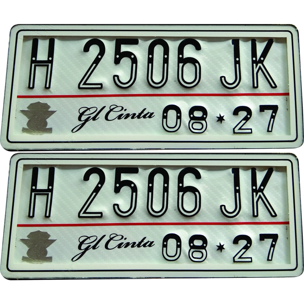 Jual Plat nomor motor putih carbon | Shopee Indonesia