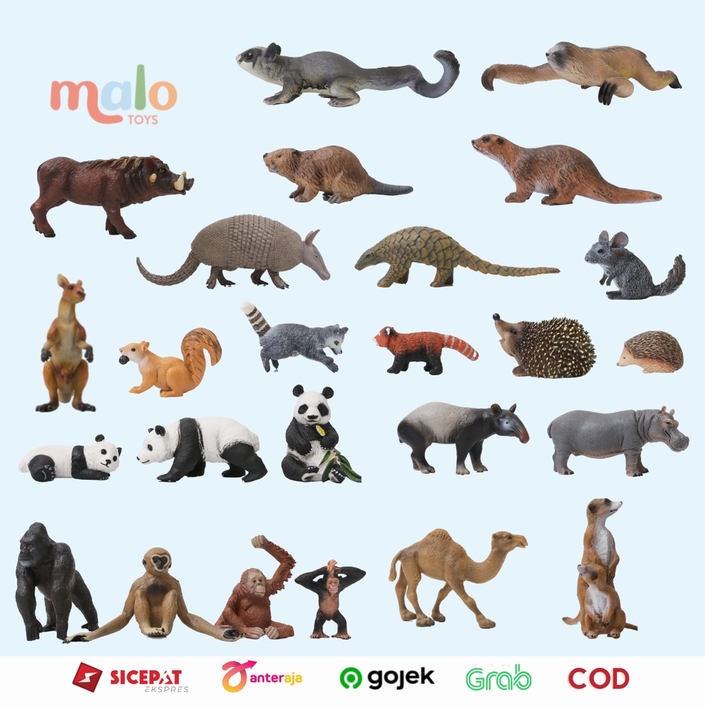 Jual MALOTOYS - Wild Figurine Wild Animal Figure Mainan Model Toys ...