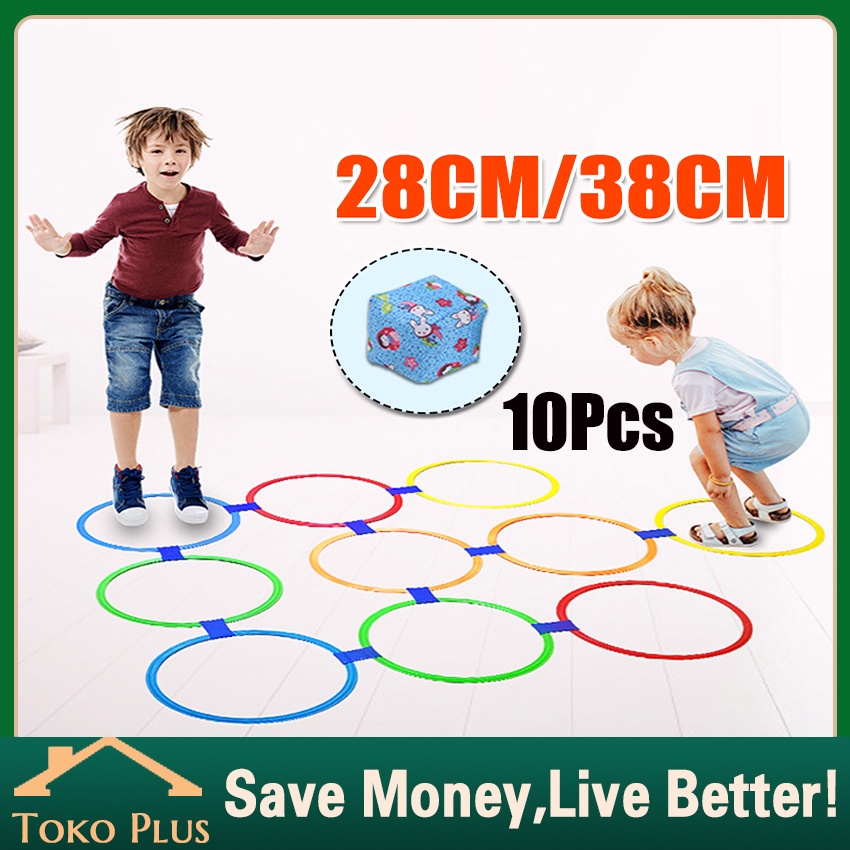 Jual Hopscotch Ring 10Pcs Mainan Jingkat Pincang hopscotch Ring Untuk ...