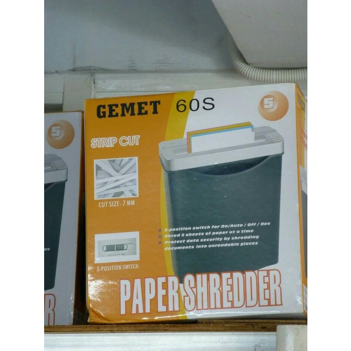 Jual Mesin Penghancur Kertas Gemet 60s (Paper Shredder) | Shopee Indonesia