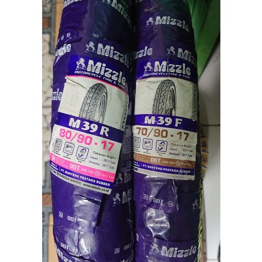 Jual Paket Ban Motor Mizzle M39F 70/90 - 17 & M39R 80/90 - 17 Non ...