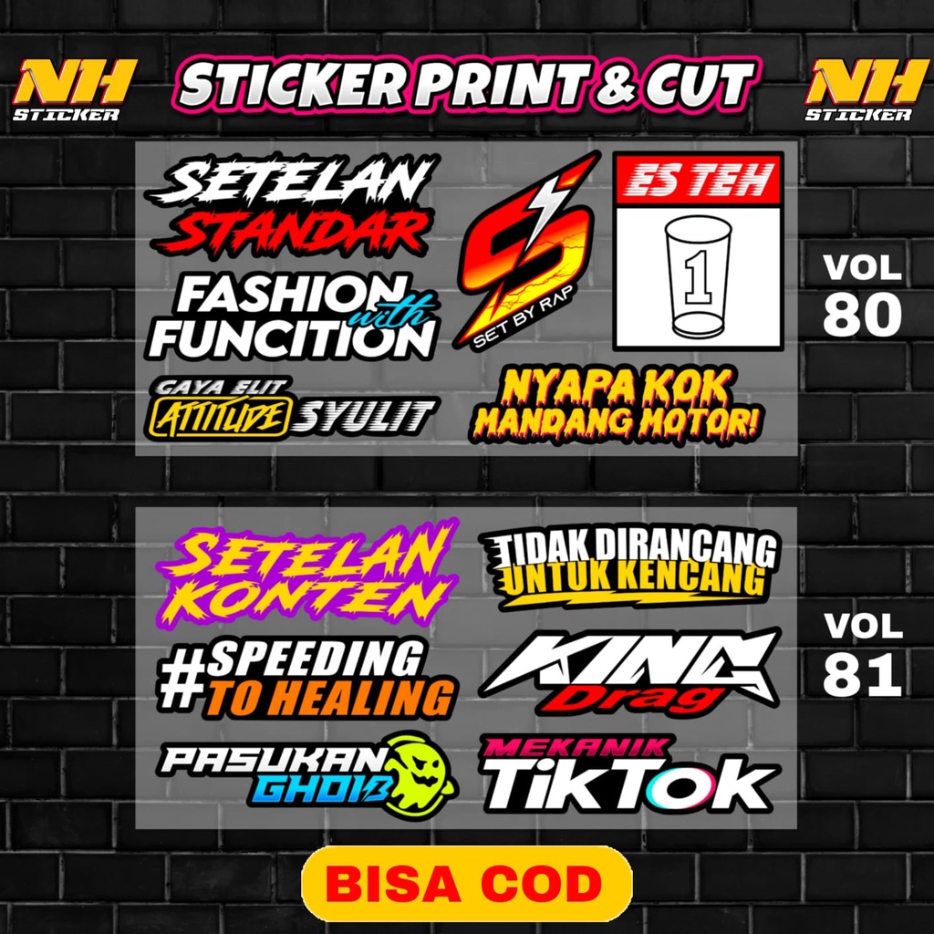 Jual Stiker Racing Pack Print Cut Viral Terbaru Stiker Motor Sticker ...