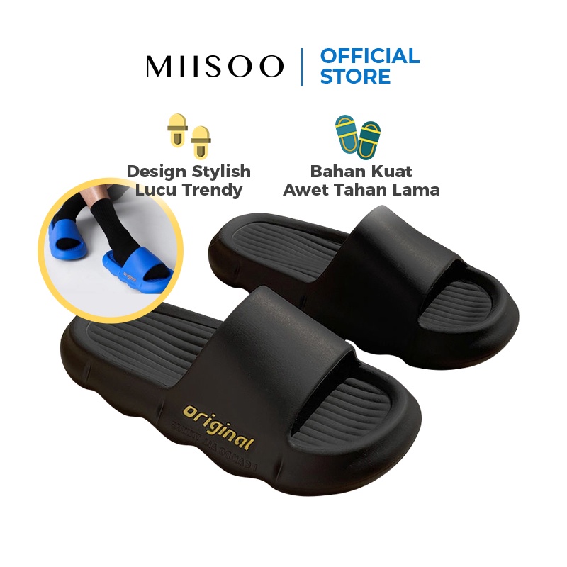 Jual MIISOO Sandal Joel Pria wanita Jelly EVA Premium Quality Anti Slip ...