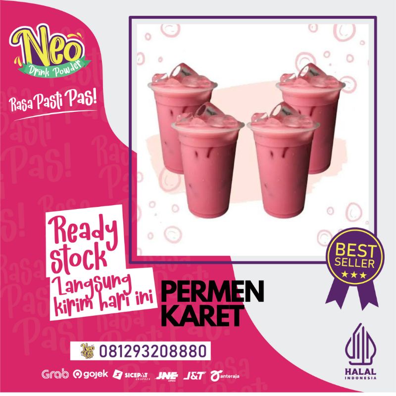 Jual Bubuk Minuman rasa Permen karet 1 Kg/serbuk minuman rasa Permen ...