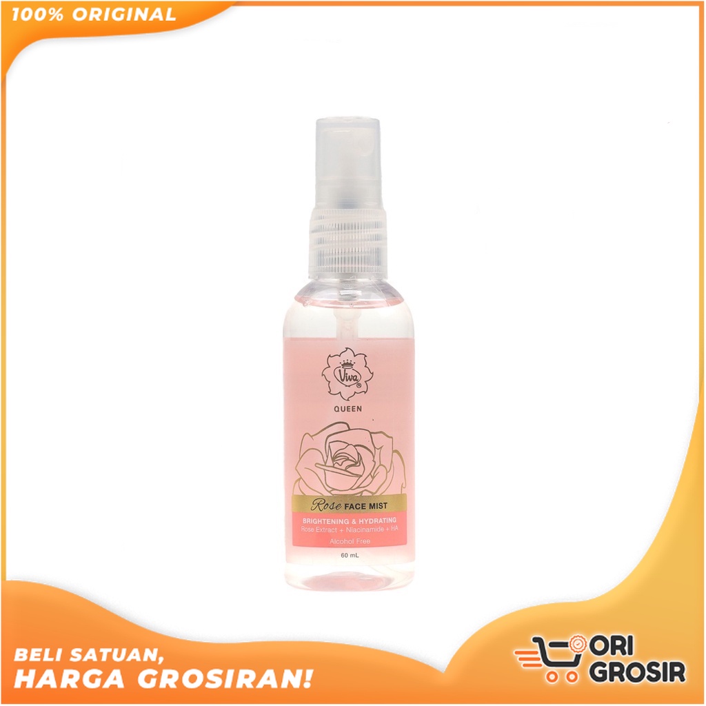 Jual ORI Grosir Viva Queen Rose Face Mist 60ml - with NIACINAMIDE ...
