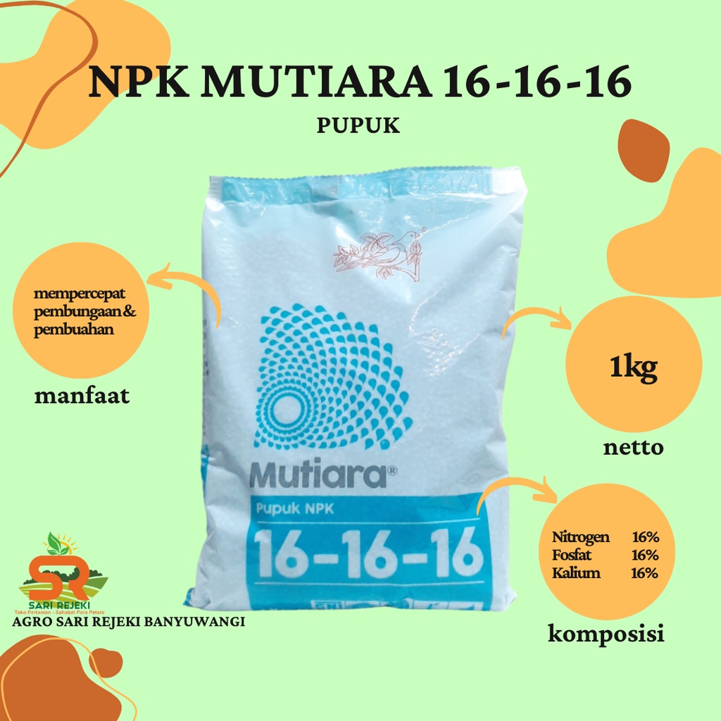 Jual PUPUK NPK MUTIARA 16 1KG | Shopee Indonesia