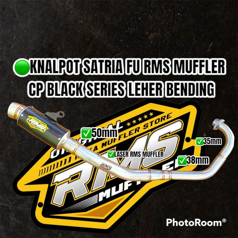 Jual KNALPOT SATRIA FU 150 ORIGINAL RMS MUFFLER CP BLACK SERIES TYPE A ...