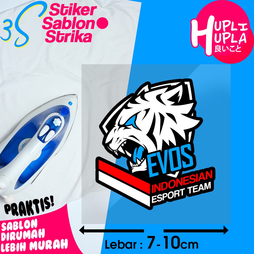 Jual Stiker Sablon Setrika Evos Indonesian Team Esport Sticker Emblem ...