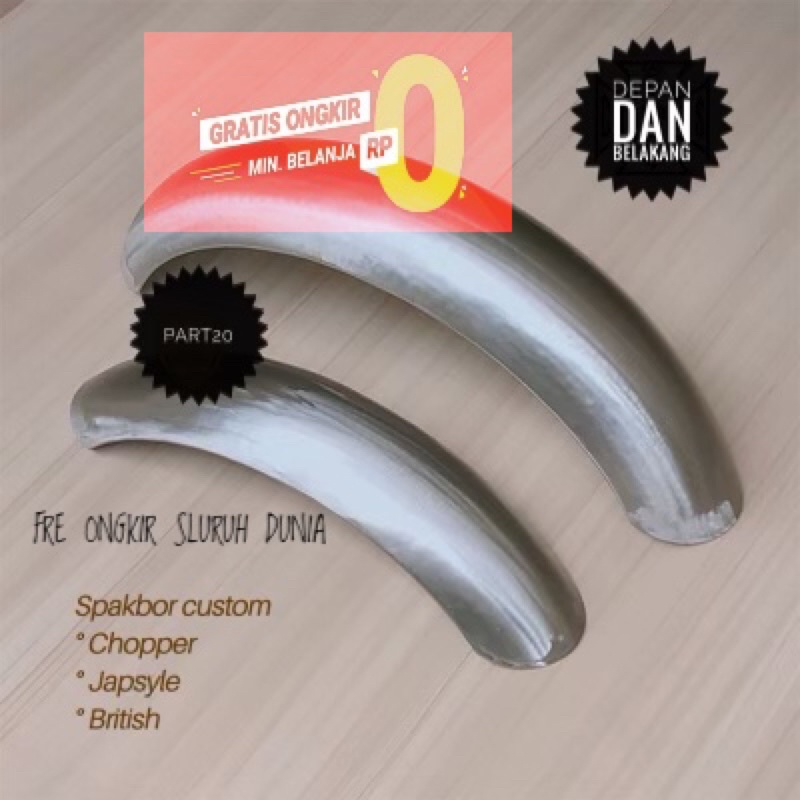 Jual Spakbor Depan British style, spakbor belakang chopper slim ...