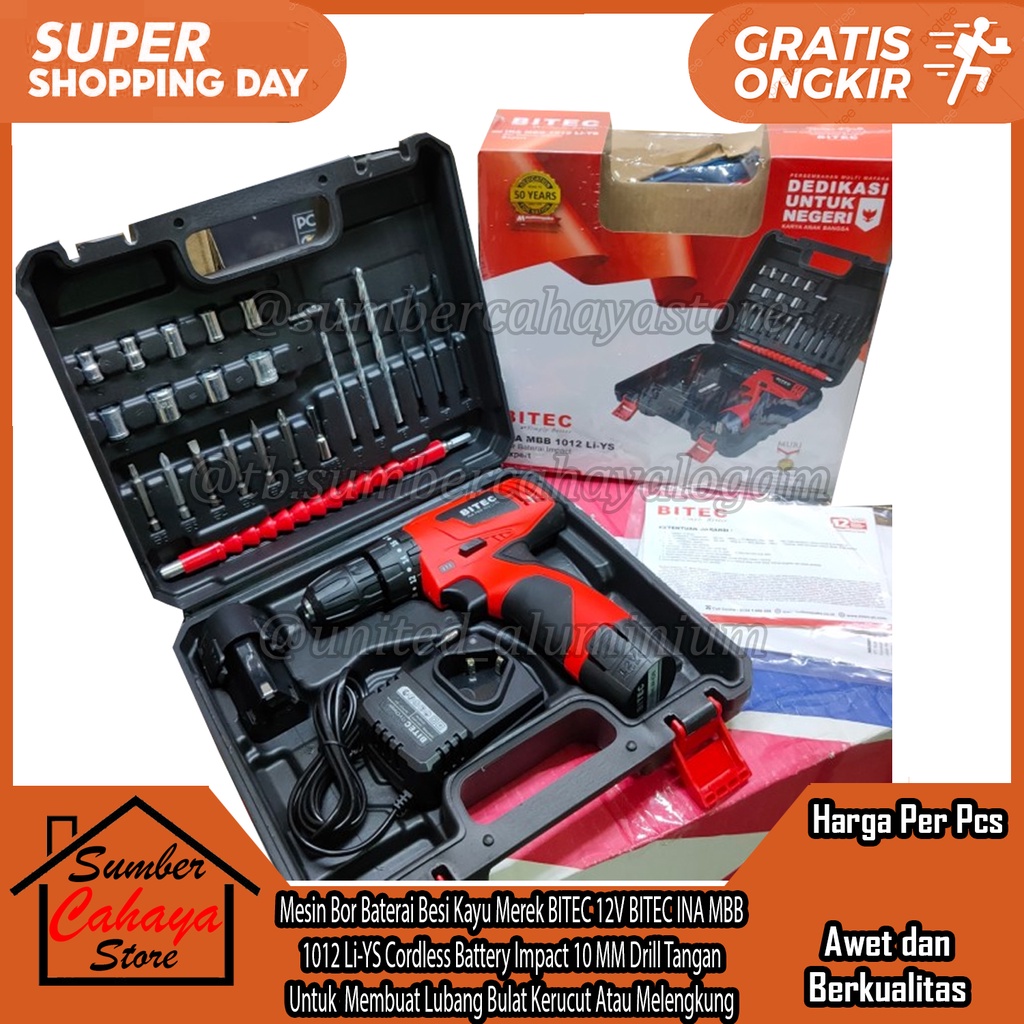Jual Mesin Bor Baterai Cas Batre Charger Merek Merk BITEC 12V BITEC INA ...