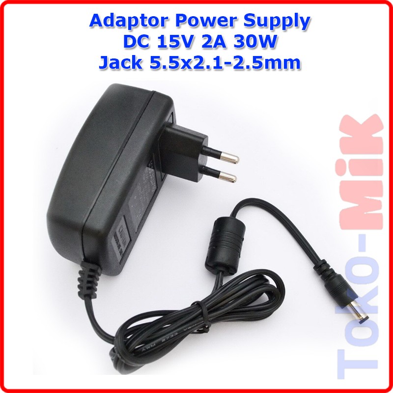 Jual ADAPTOR DC 15V 2A POWER SUPPLY 15VDC 15 VDC 15 V 2 AMPERE 2 A ...