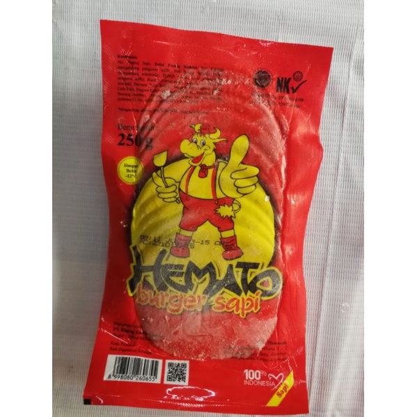 Jual Hemato Burger sapi 250g (besar) | Shopee Indonesia