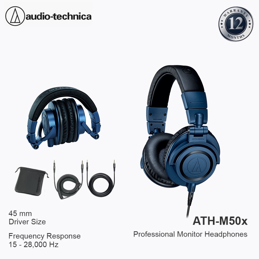 Jual Audio-Technica ATH-M50X DS Professional Monitor Headphones - Deep Sea | Shopee Indonesia