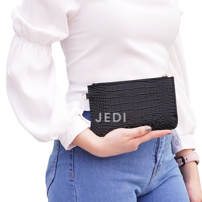 Jual Dompet Wanita Kulit Sapi Hitam Asli Ori Women Skin Leather Wallet ...