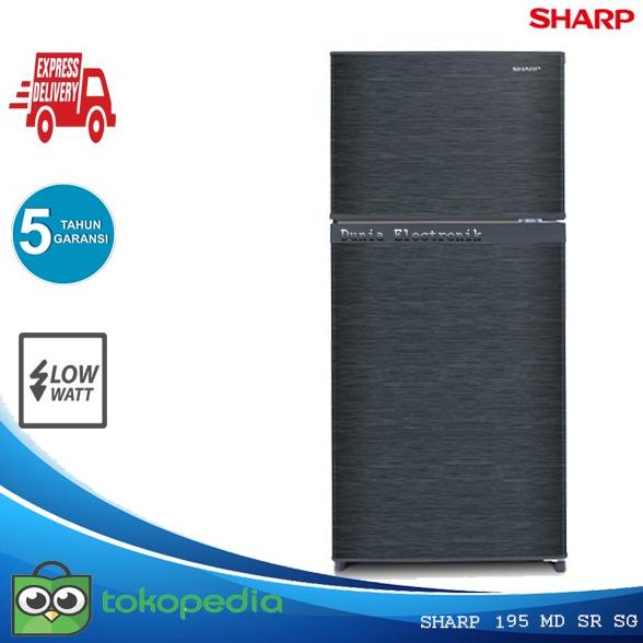 Jual Kulkas 2 Pintu Sharp 195 Md Sg Sr 200L Low Watt Tanpa Bunga Es | Shopee Indonesia