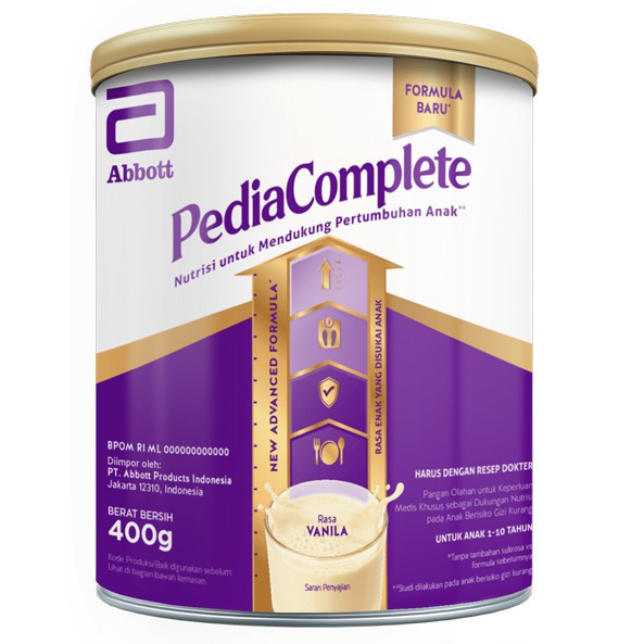Jual Pediasure / Pediacomplete vanila 380 gr ( pediasure complete kemasan baru) | Shopee Indonesia
