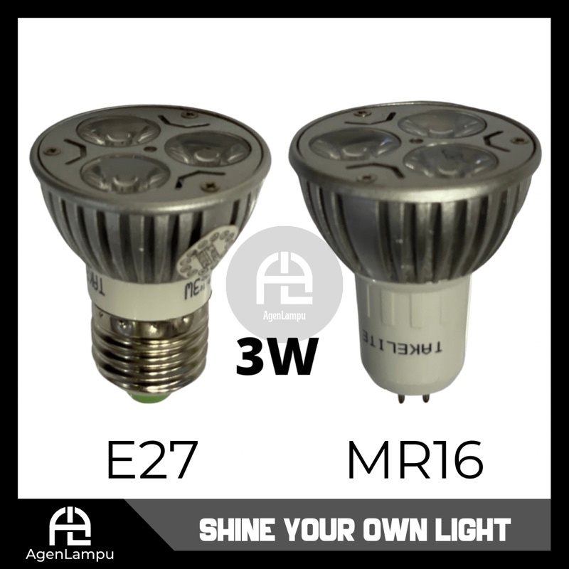 Jual LAMPU HALOGEN LED 3W 3 MATA COB E27 MR16 Spot Sorot 3w watt | Shopee Indonesia