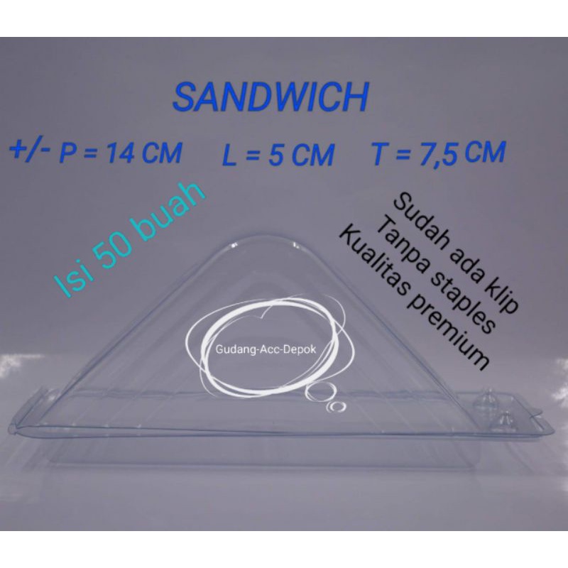 Jual MIKA SANDWICH / MIKA SEGITIGA / PLASTIK SANWICH / MIKA ROTI ISI 50 ...