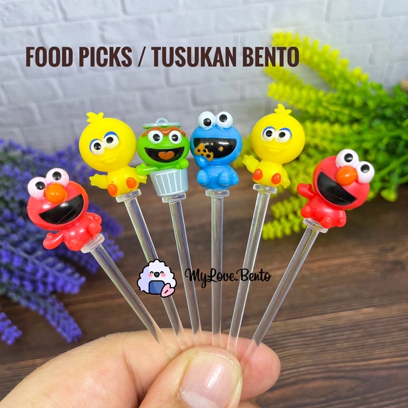Jual Tusukan Bento Food Picks Foodpicks Sesame Street Garpu Buah Hiasan ...
