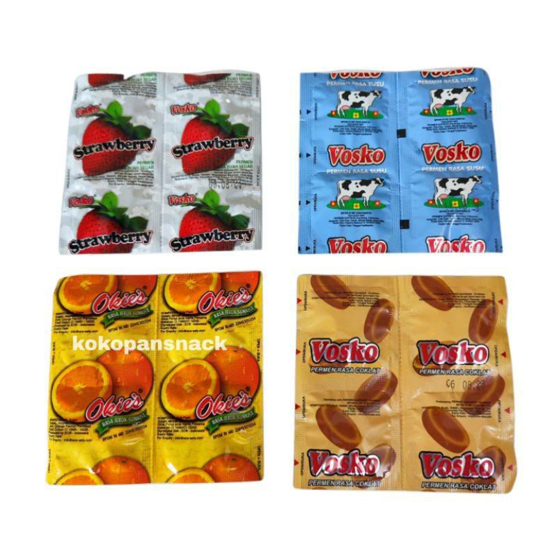 Jual Permen Jadul Vosko Harga Bisa Untuk Dijual Kembali ( 4 Rasa ...