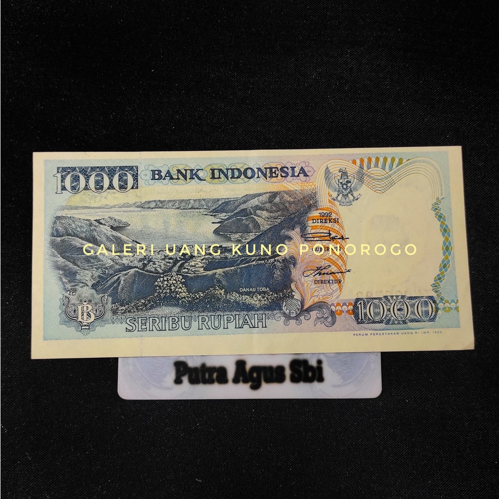 Jual uang kuno 1 ribu lompat batu cetak geser ke bawah jarang ada ...