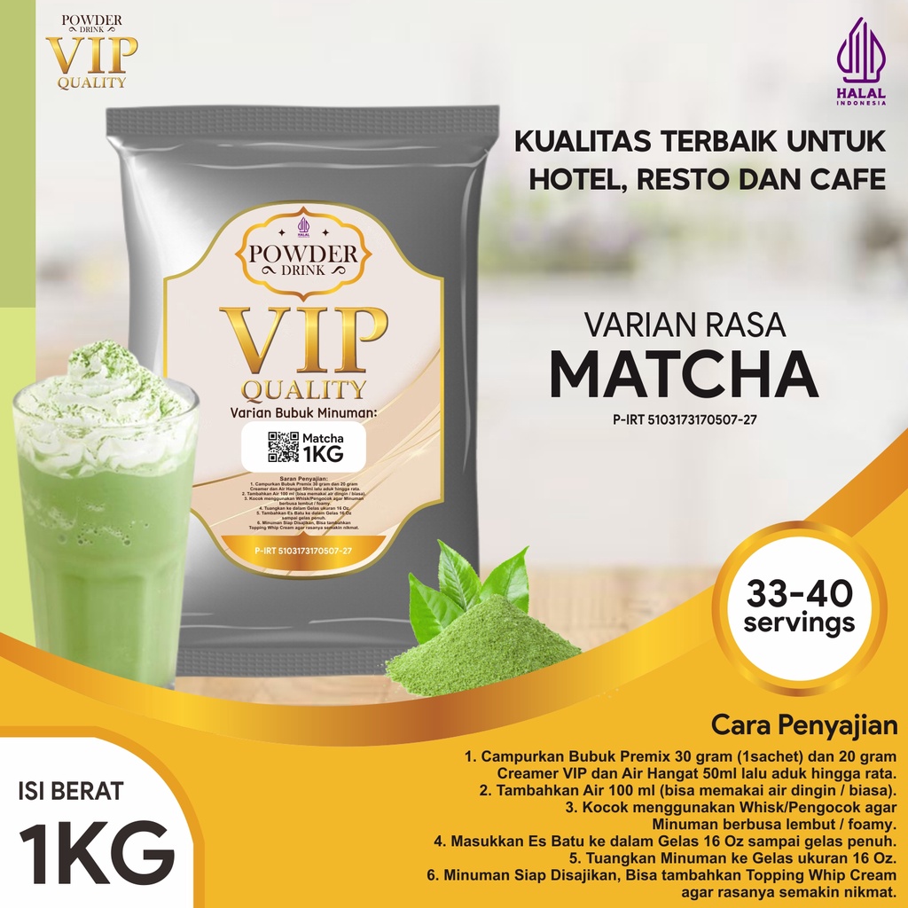 Jual Bubuk Minuman Kualitas VIP Rasa Matcha 1 Kg Matcha Bubuk Minuman ...
