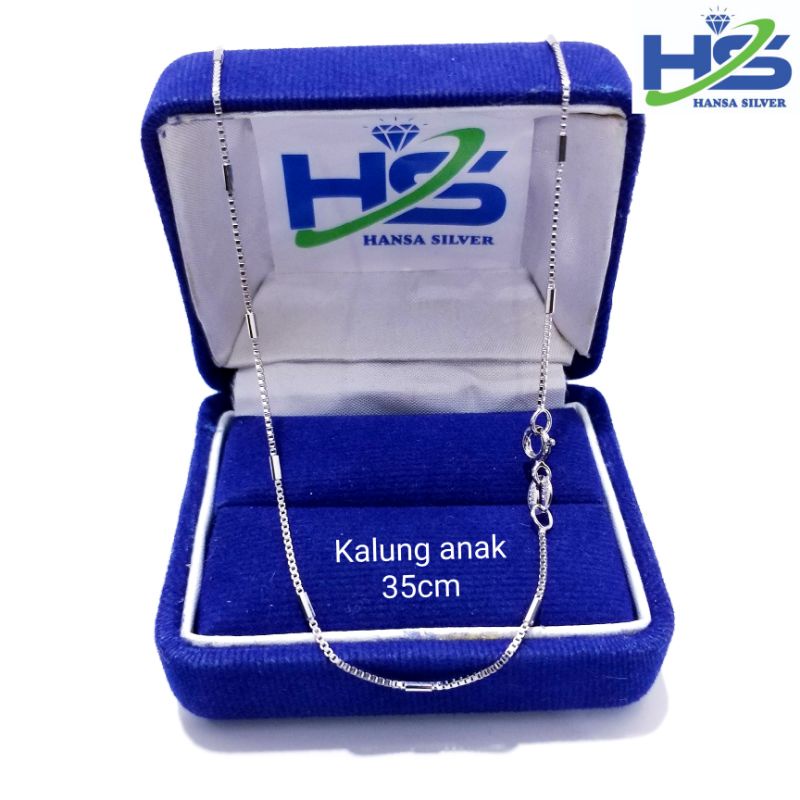 Jual Kalung Perak Silver Anak Asli 925 Lapis Emas Putih Model Italy ...