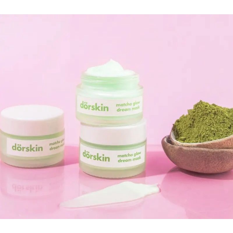 Jual Dorskin matcha glow dream sleeping brightening mask [READY FREE ...