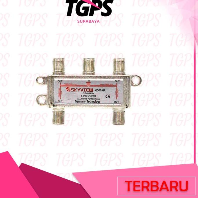 Jual Terbaik Best Buy Skyview GS01-04 Splitter 4 Way TV Kabel UHF ...