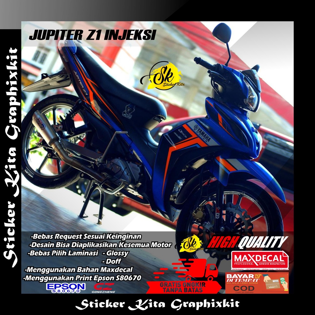 Jual DECAL STICKER FULLBODY MOTOR YAMAHA JUPITER Z1 INJEKSI KOMBINASI ...