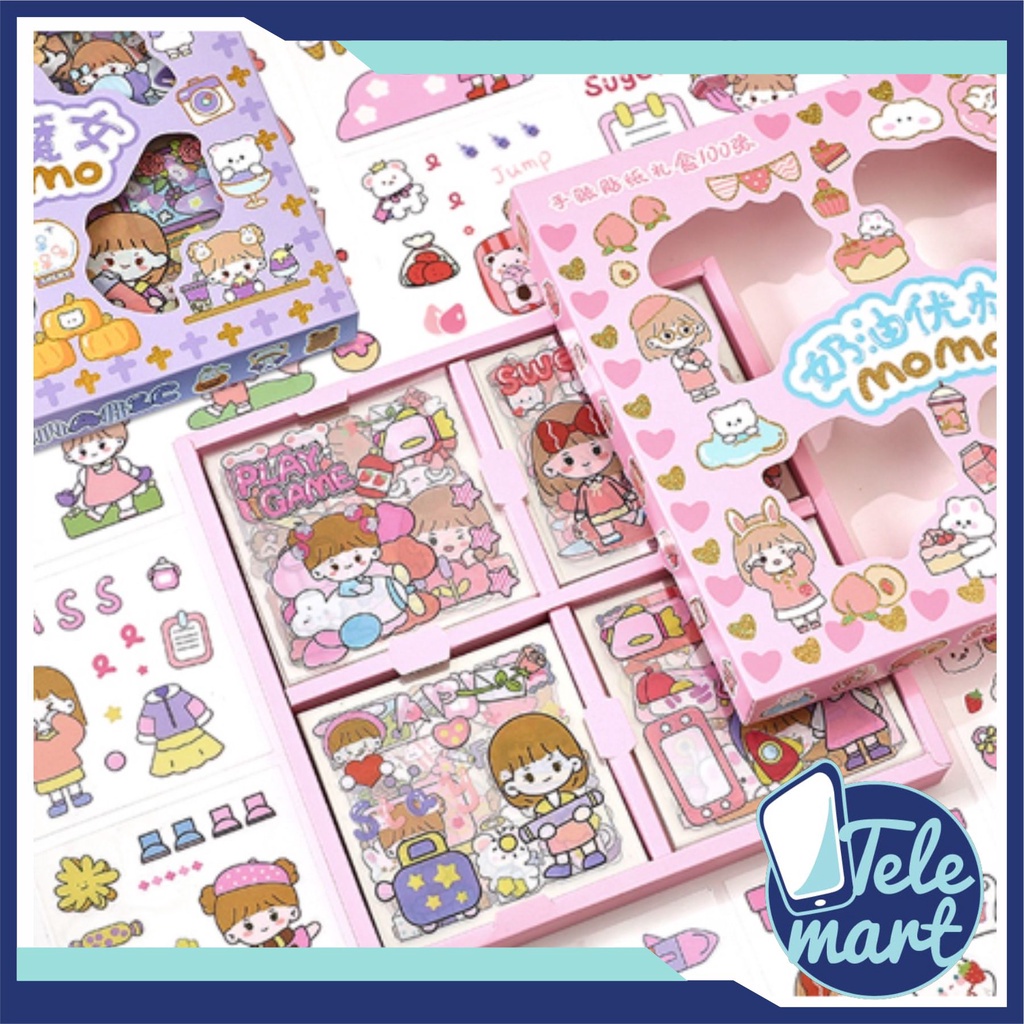 Jual (TLM) Sticker botol minum 2D plastik anti air/Buku Diary Stiker ...