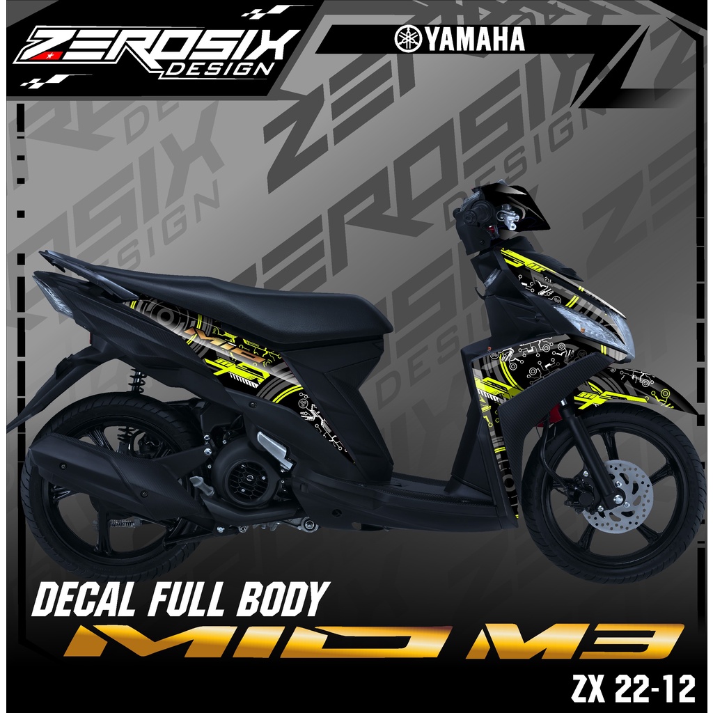 Jual Decal Sticker MIO M3 Full Body Variasi stiker lis Body Mio Terbaru ...