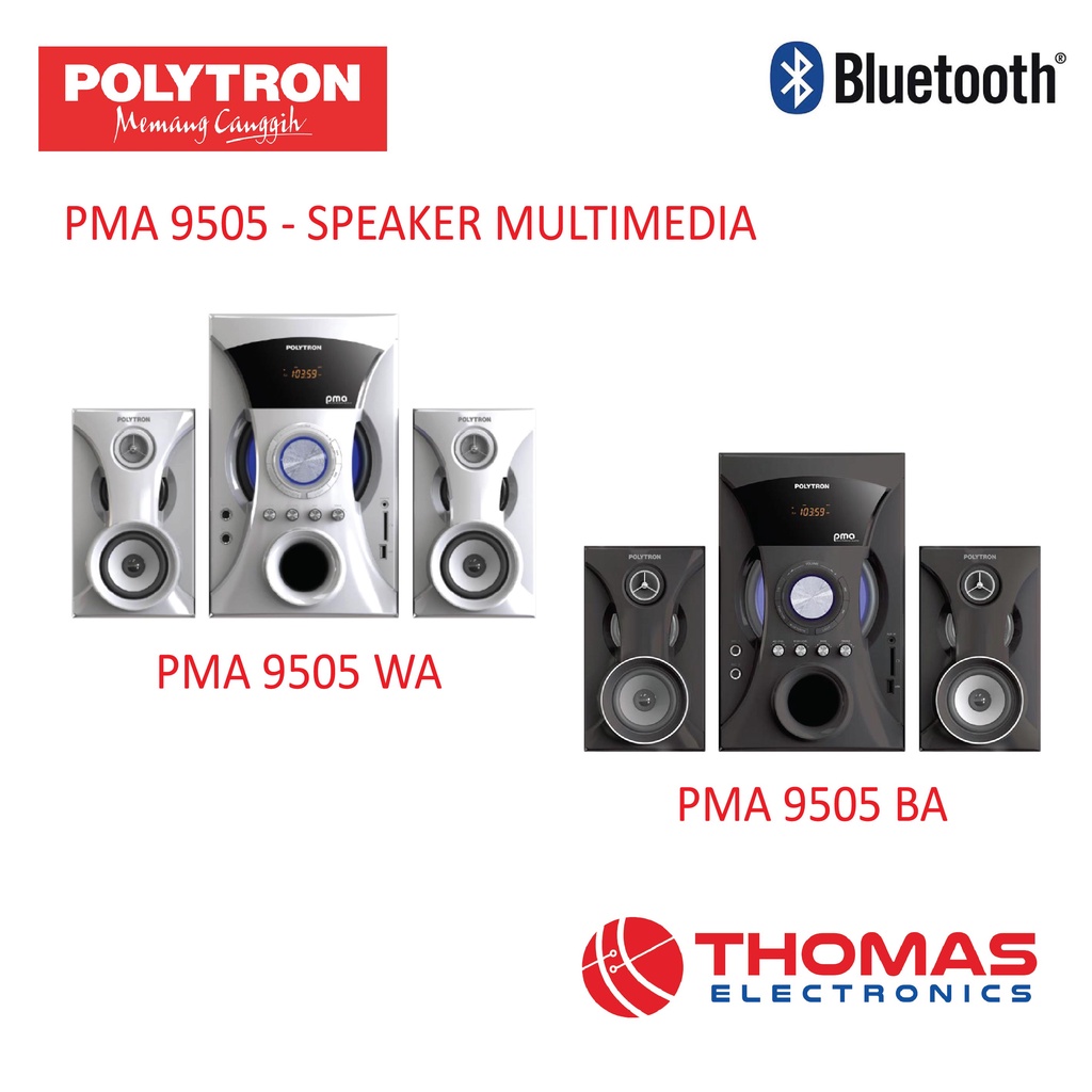 Jual POLYTRON PMA 9505 - SPEAKER BLUETOOTH MULTIMEDIA SPEAKER SUBWOOFER ...