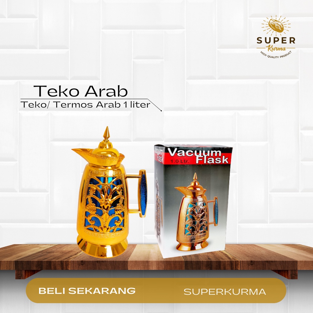 Jual TERMOS ARAB 1 LITER || TEKO ARAB VACUUM FLASK 1 LITER | Shopee ...