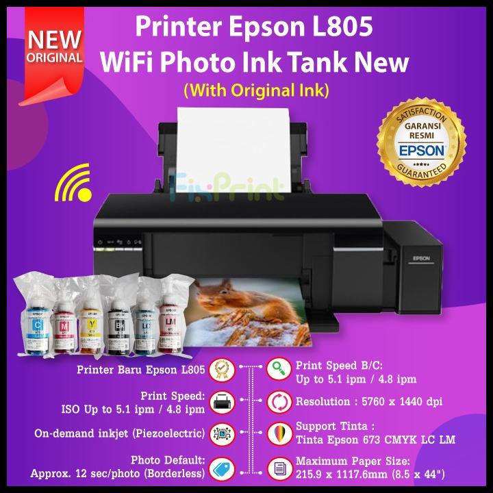Jual Printer Epson L805 L-805 Ink Tank System Pabrik Wireless Print 6 Warna | Shopee Indonesia