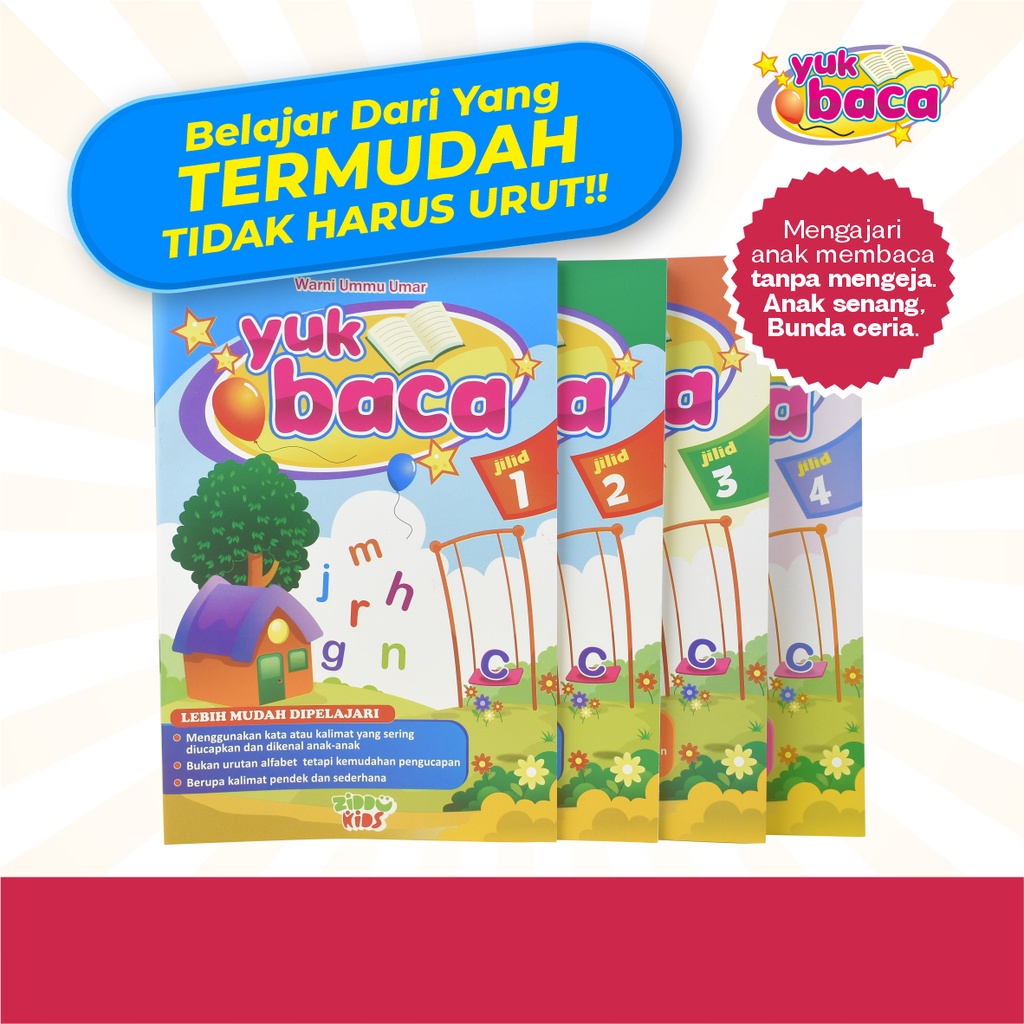 Jual [YUK BACA] Buku Belajar Membaca Yuk Baca Jilid 1-4 Ziddu Kids ...
