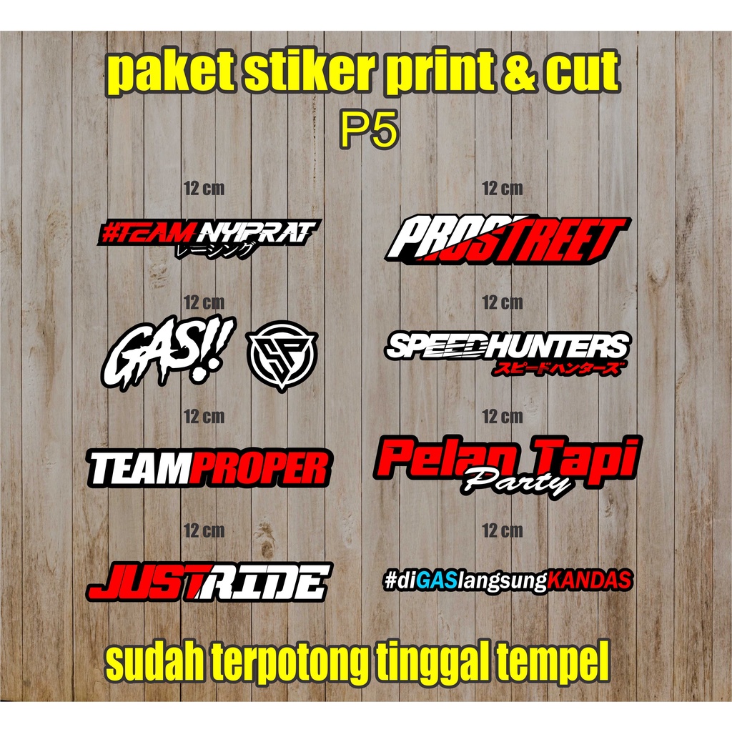 Jual stiker racing kata kata viral | tem nyiprat | prostreet | Gas | sp ...
