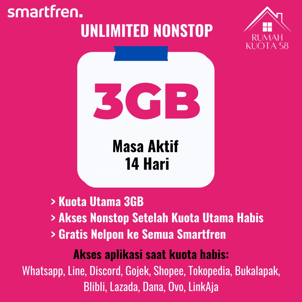 Jual PAKET DATA SMARTFREN MURAH UNLIMITED HARIAN, UNLIMITED NONSTOP ...