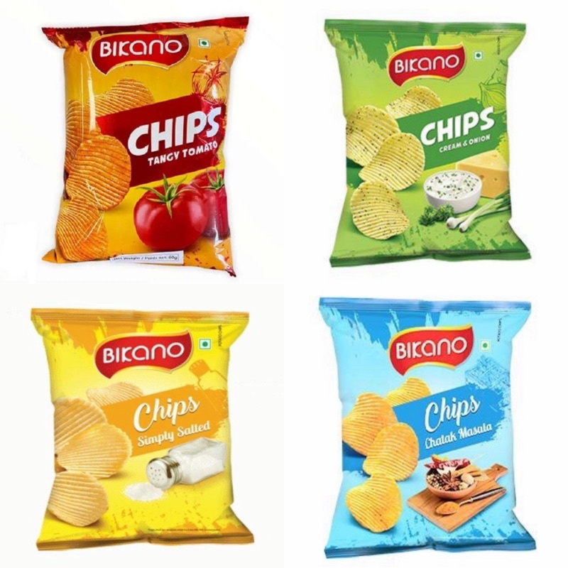 Jual Bikano/Potato/Chips/Chatak/Masala/Simply/Salted/Cream/&/Onion ...