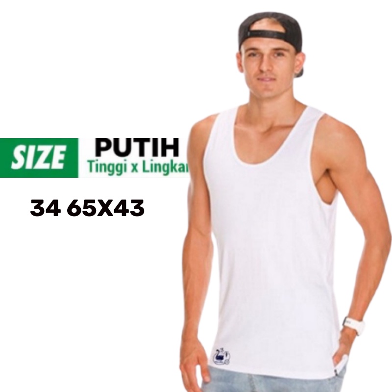 Jual Swan Singlet Kaos Dalam - Putih | Shopee Indonesia