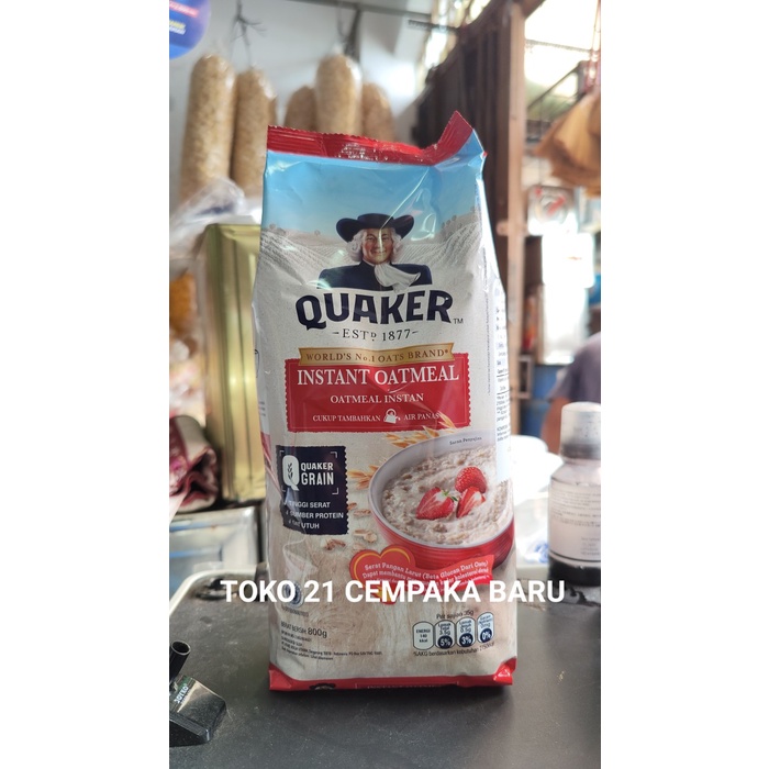 Jual Quaker Instant Oatmeal MERAH Refill 800 gram | Oats Gandum Murah ...