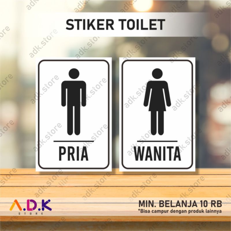 Jual [1 SET] STIKER TOILET PRIA & WANITA (10×15cm) | Shopee Indonesia