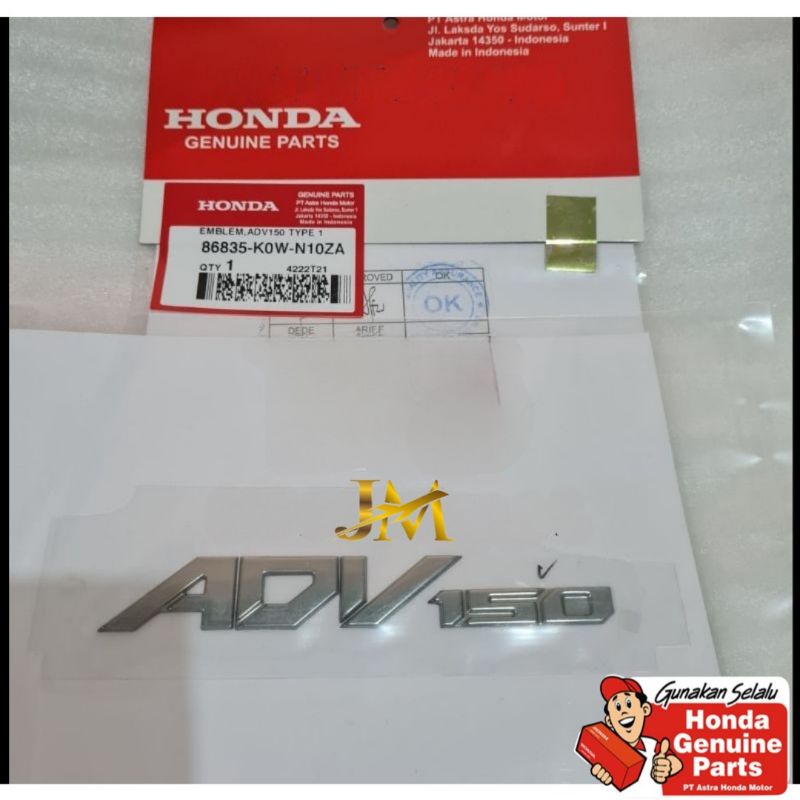 Jual Emblem ADV 150 Asli Ori Honda AHM 86835K0WN10ZA | Shopee Indonesia
