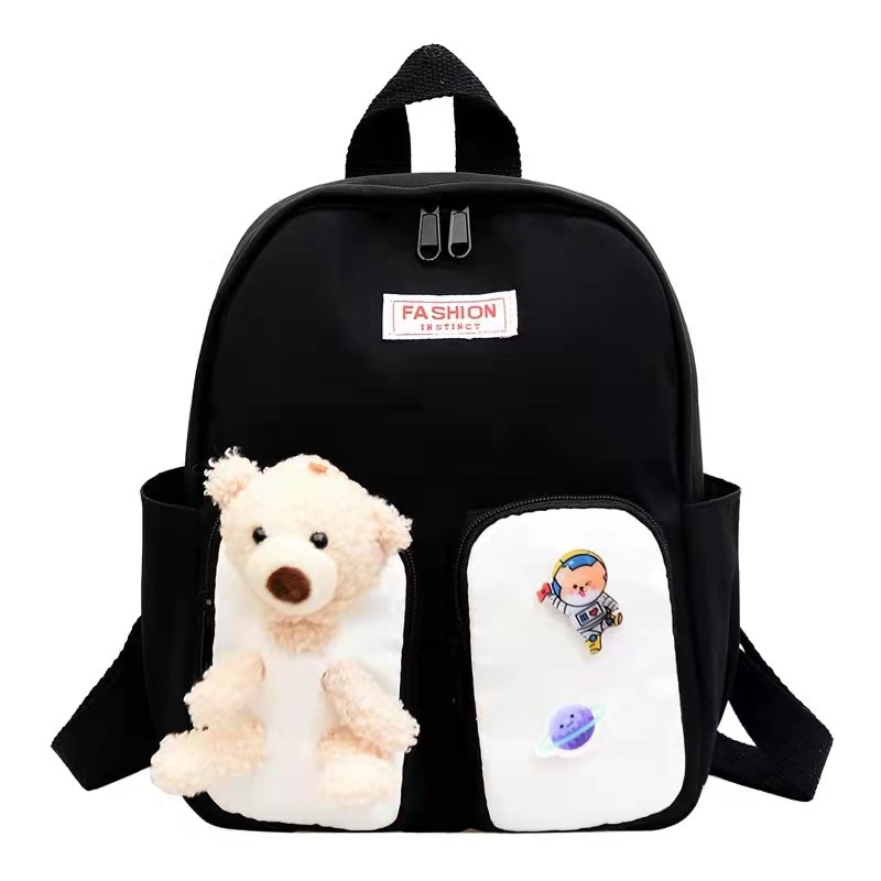 Jual BJ43529 (DAPAT BONEKA) - BLACK/BLUE/GREEN/PINK - TAS RANSEL ...