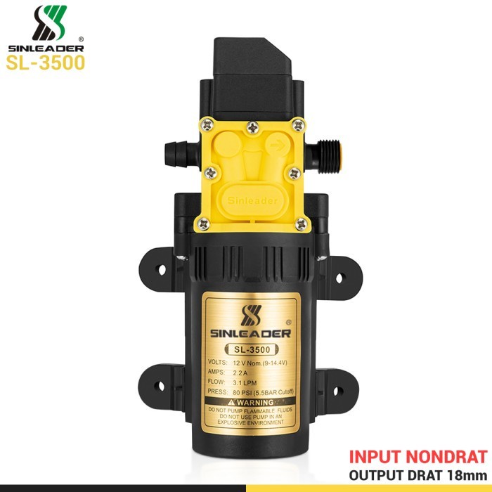Jual Pompa DC 12v Sinleader pump SL - 3500 Otomatis bertekanan tinggi ...