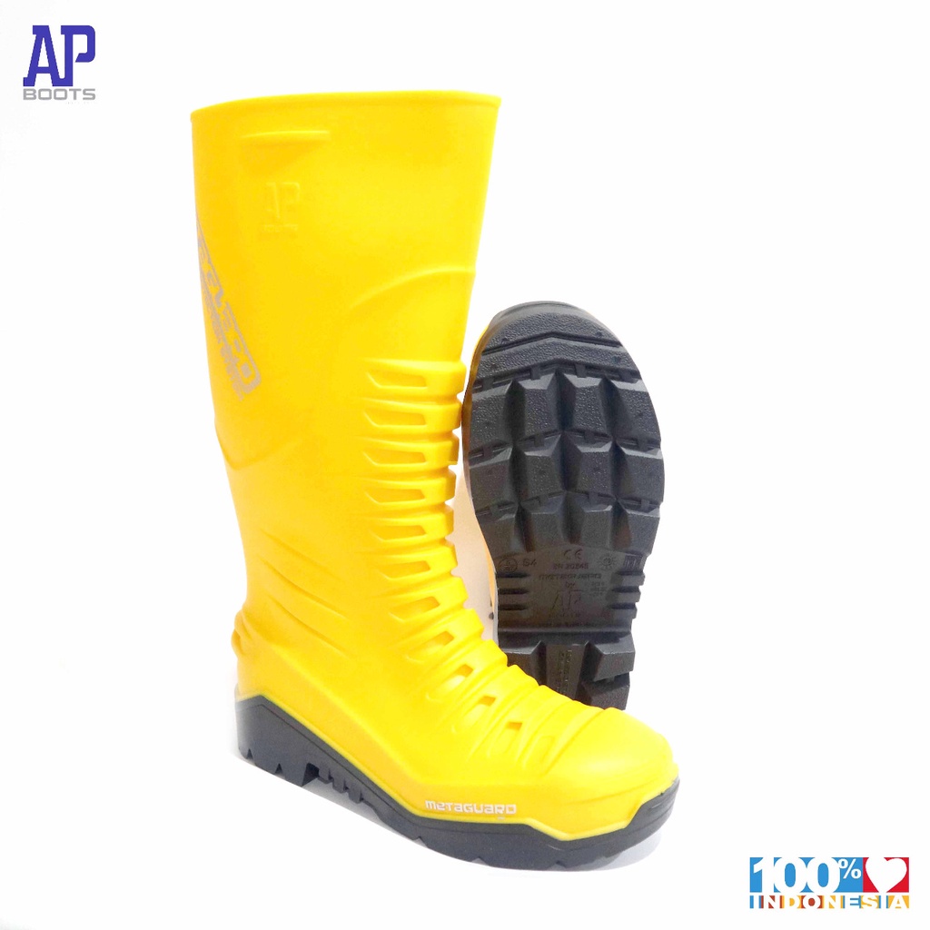 Jual AP METAGUARD 39-43 YELLOW - SEPATU BOOT SAFETY KARET - AP BOOTS ...